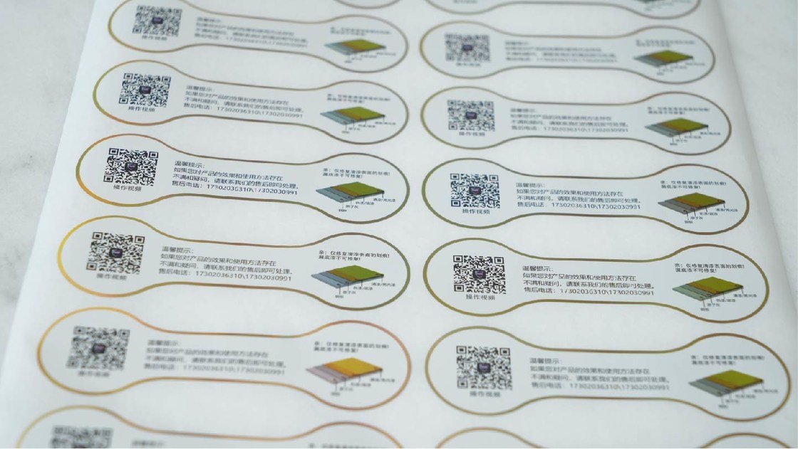 Removable Adhesive custom Metallic Sticker Labels Various Thickness ...