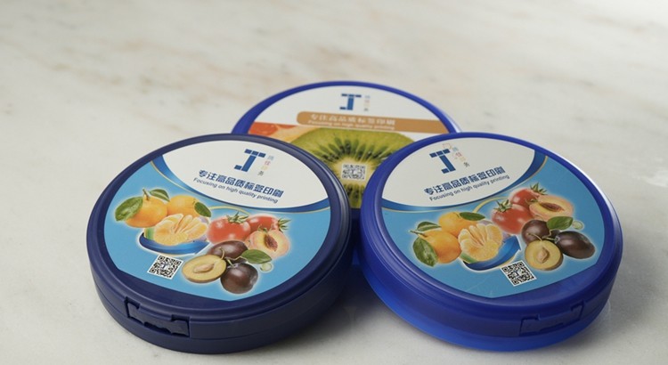 Customized PP PE In Mould Labels For The Cap Of Milk Powder Can